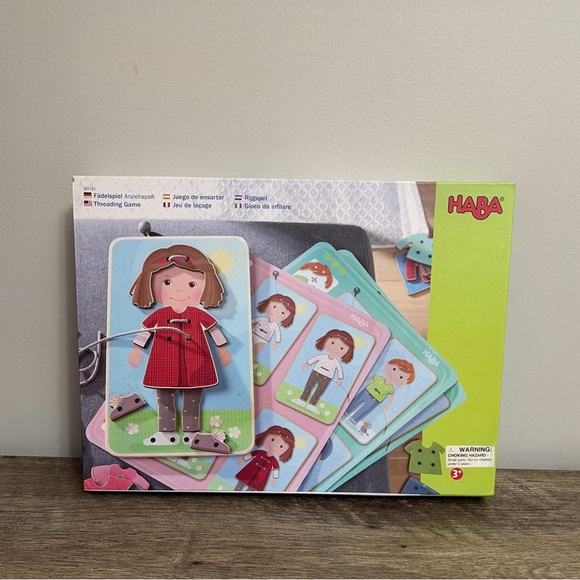 Haba | Toys | Haba Dressup Lacing Game Red And Blue | Poshmark